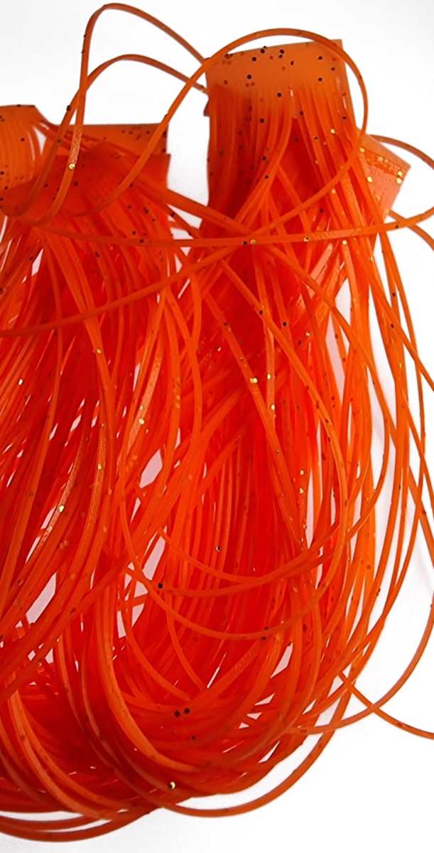 SiliLegs Orange & Gold Flake for Fly Tying from The Essential Fly